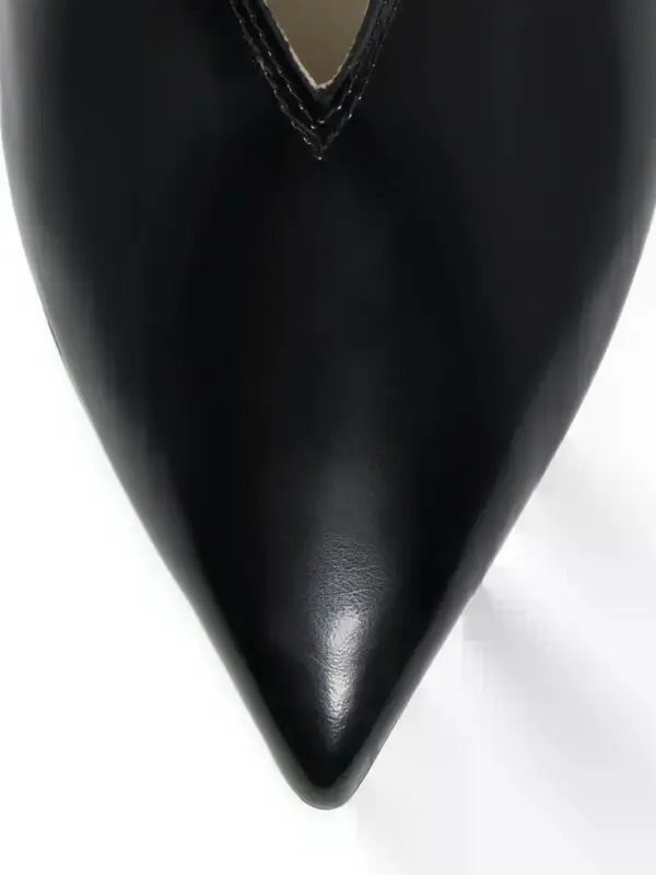 Bimba Y Lola Leather Mid-heel Court Shoes - Black