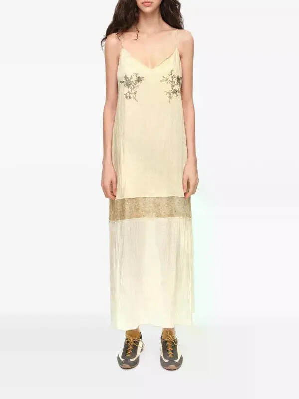 Bimba Y Lola Straight Midi Dress With Embellishments