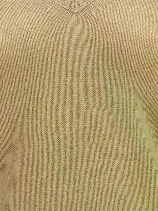 ALLUDE V-neck Cashmere Jumper - Neutrals