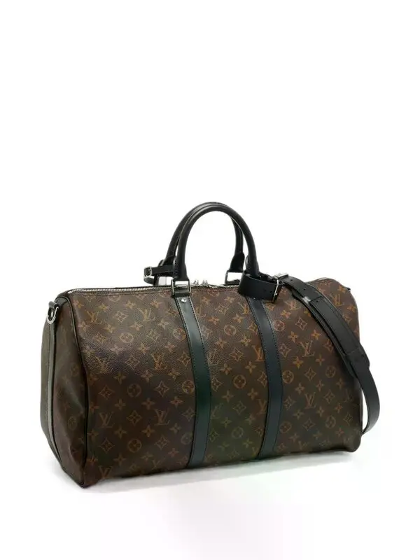 LOUIS VUITTON Keepall Bandoulière Monogram Macassar Duffel Bag