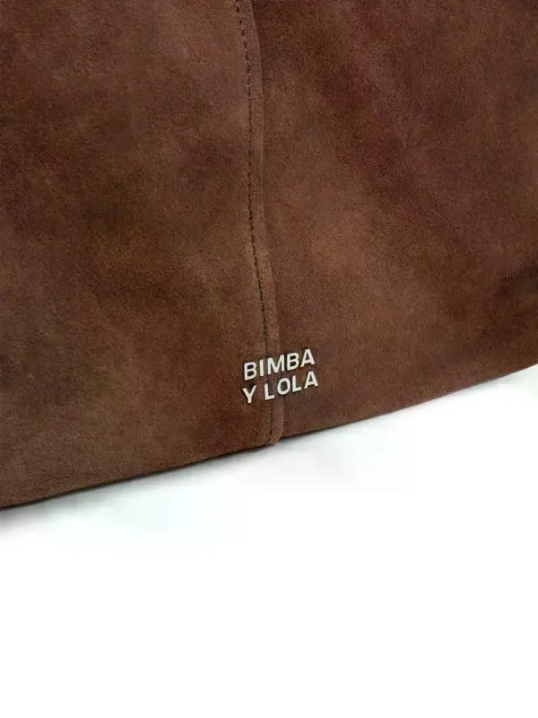Bimba Y Lola Coffee Suede Maxi Shopper Bag