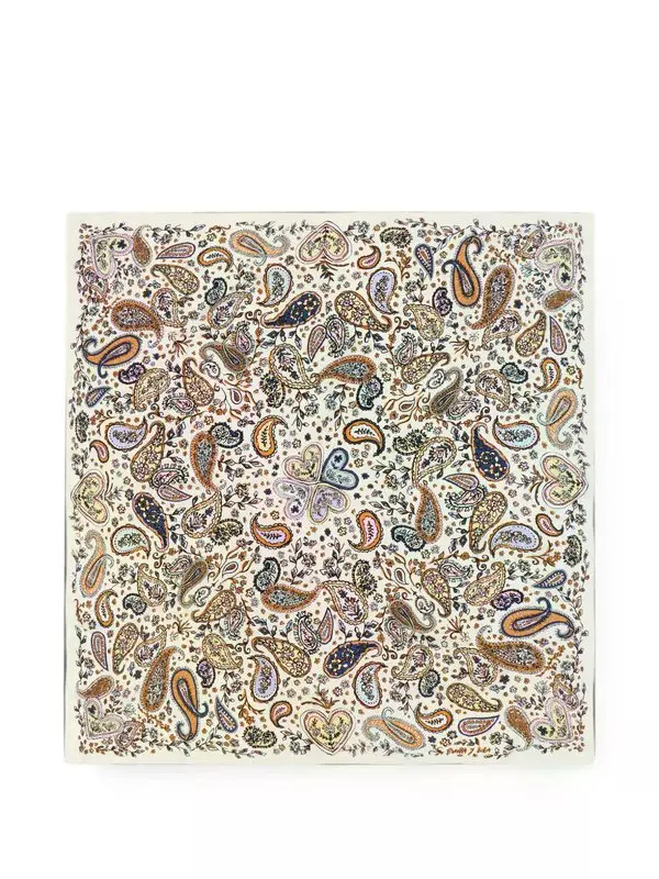 Bimba Y Lola Ivory Paisley Scarf