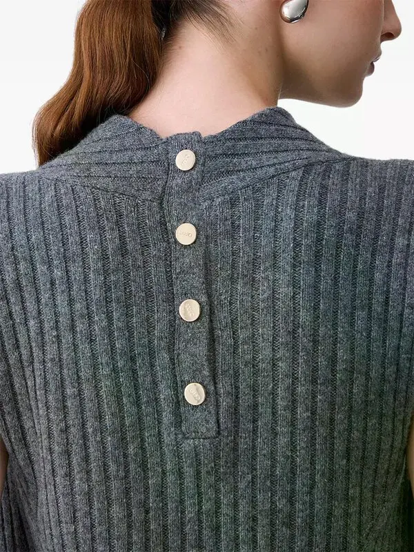 Liu Jo Sleeveless Ribbed Wool Top