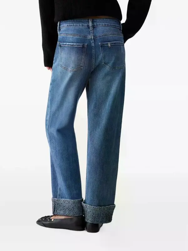 Liu Jo Straight-leg Jeans With Micro-rhinestones