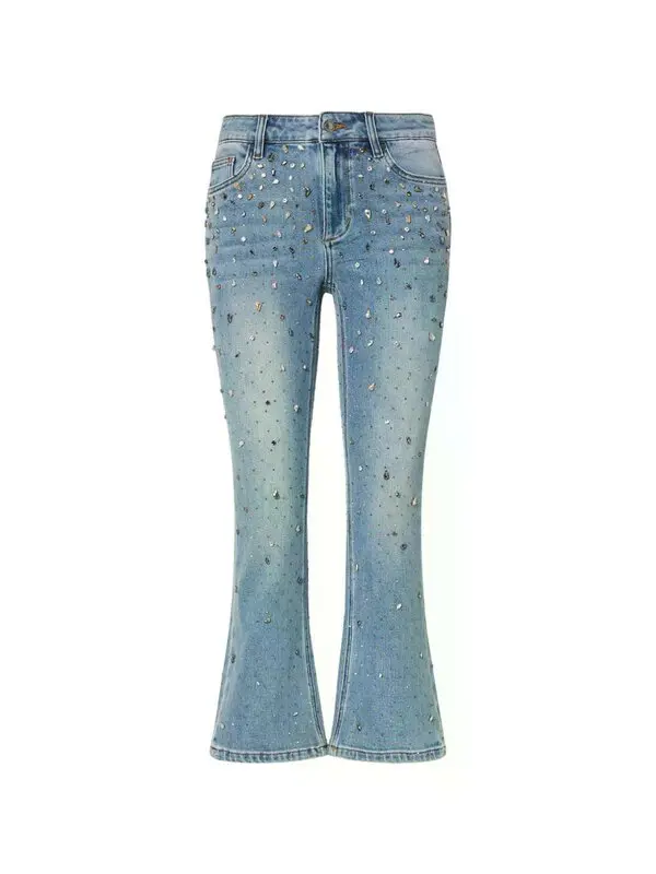Liu Jo Rhinestone Embellished Bootcut Jeans