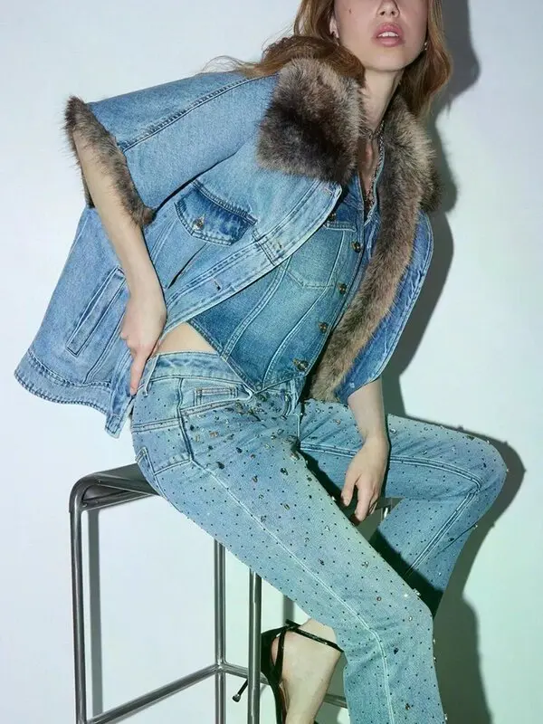 Liu Jo Rhinestone Embellished Bootcut Jeans