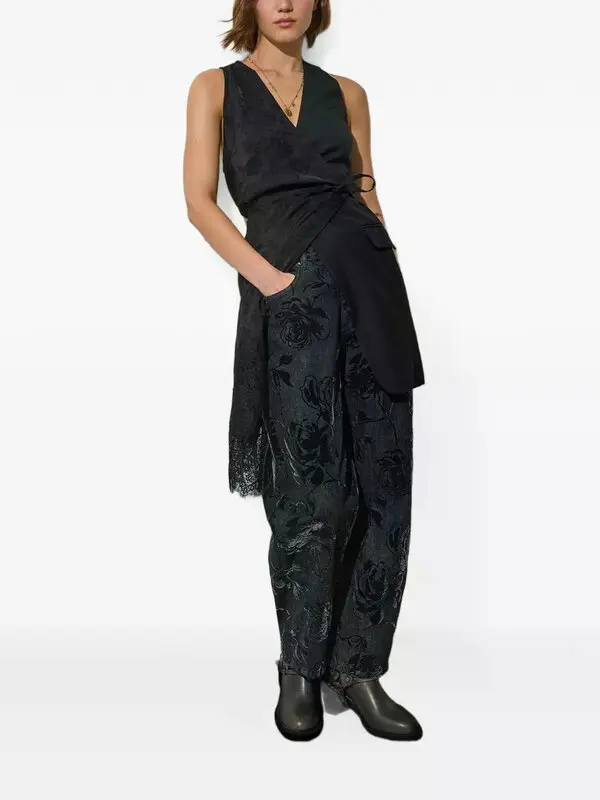 Liu Jo Flocked Floral Balloon Jeans