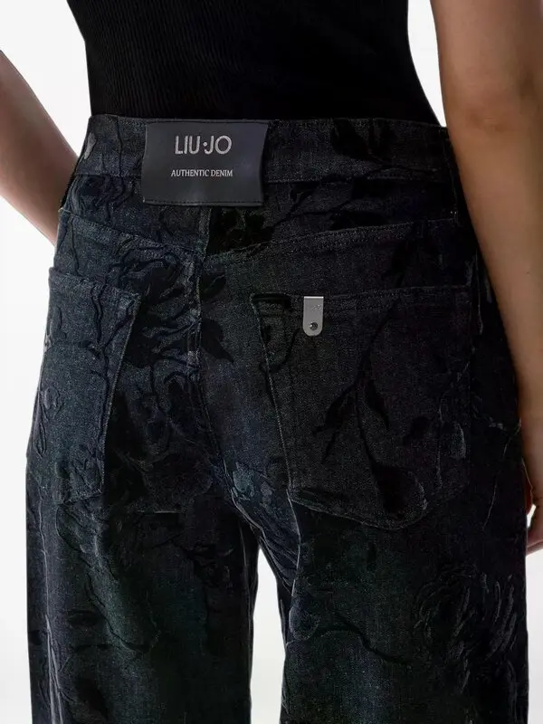 Liu Jo Flocked Floral Balloon Jeans