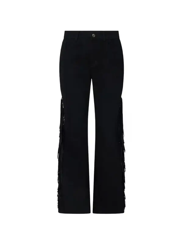 Liu Jo Straight Leg Jeans With Side Fringes