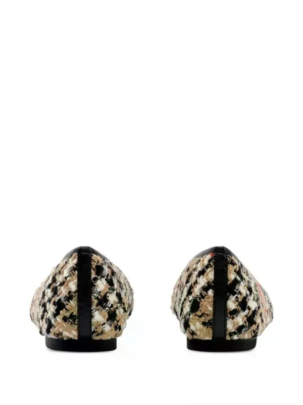 Burberry Check Bouclé Highgate Ballerinas