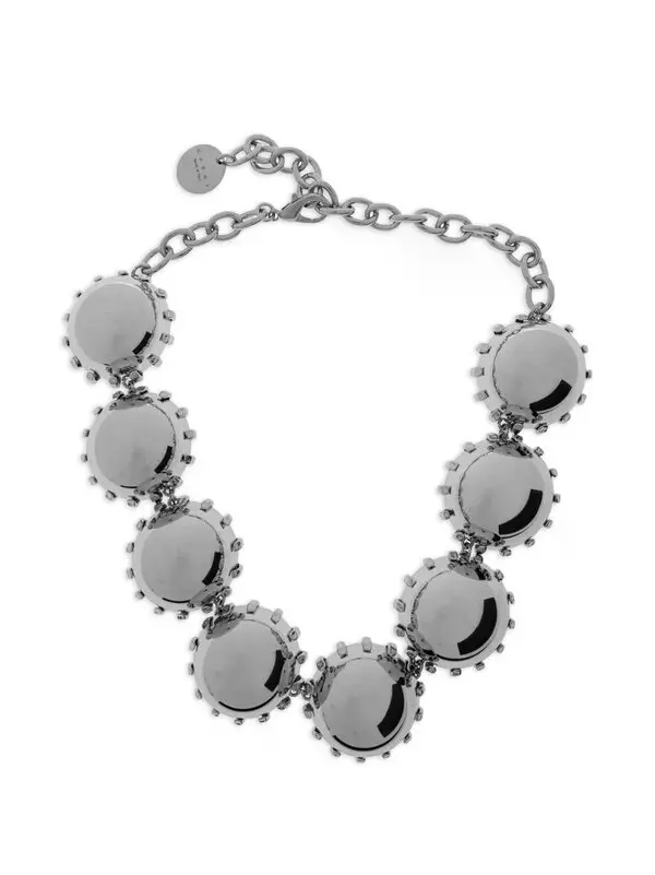 Marni Logo Engraved Necklace - Silver