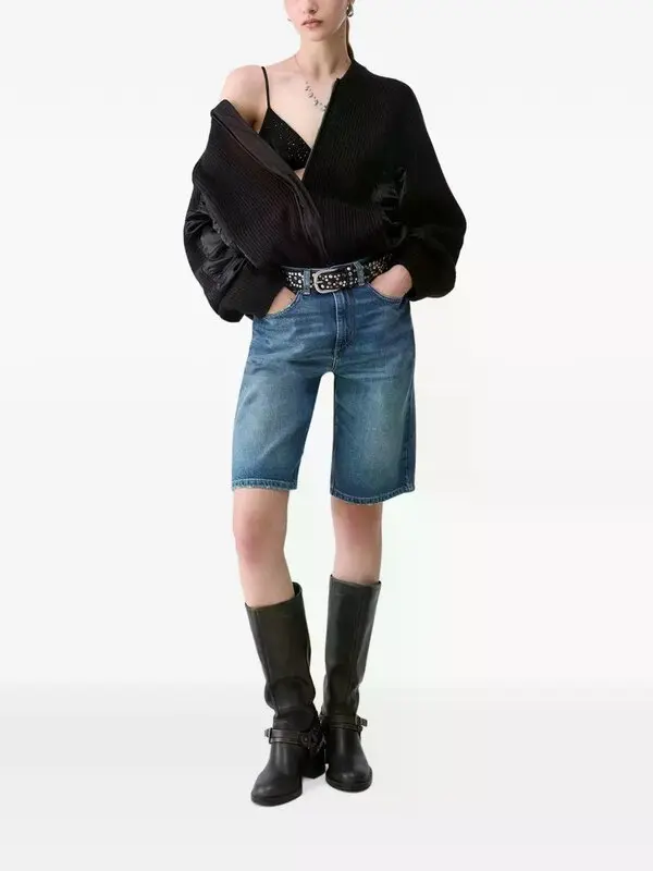 Liu Jo Knit Bomber With Nylon Inserts