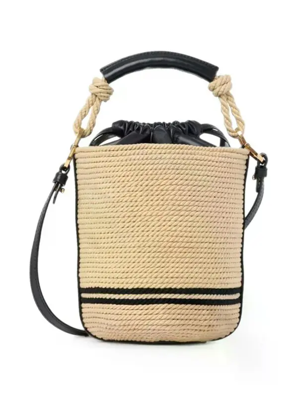 Chloé Rope-detailed Logo-embroidered Tote Bag