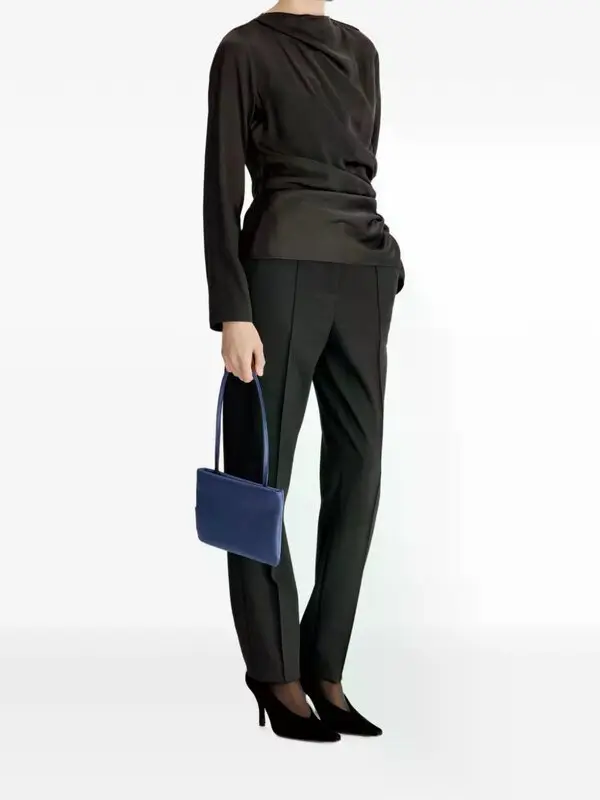 Loulou De Saison Anya Draped-detailing Satin Top