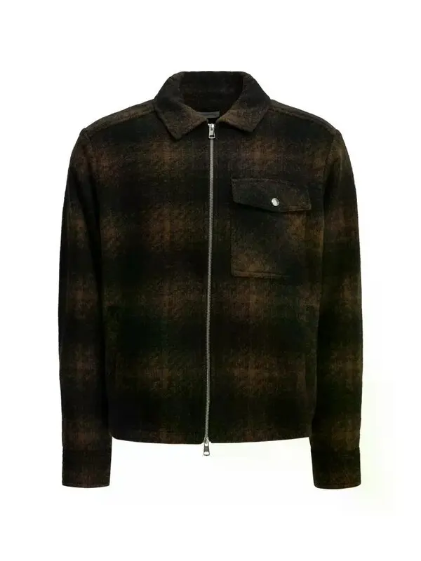 Moncler Check-pattern Zip-up Shirt Jacket