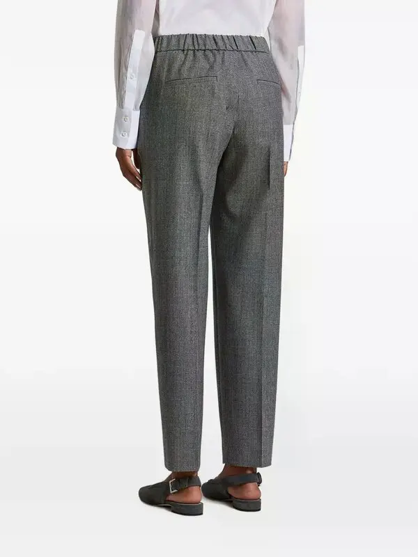 Peserico Elasticated Waistband Pressed-crease Trousers