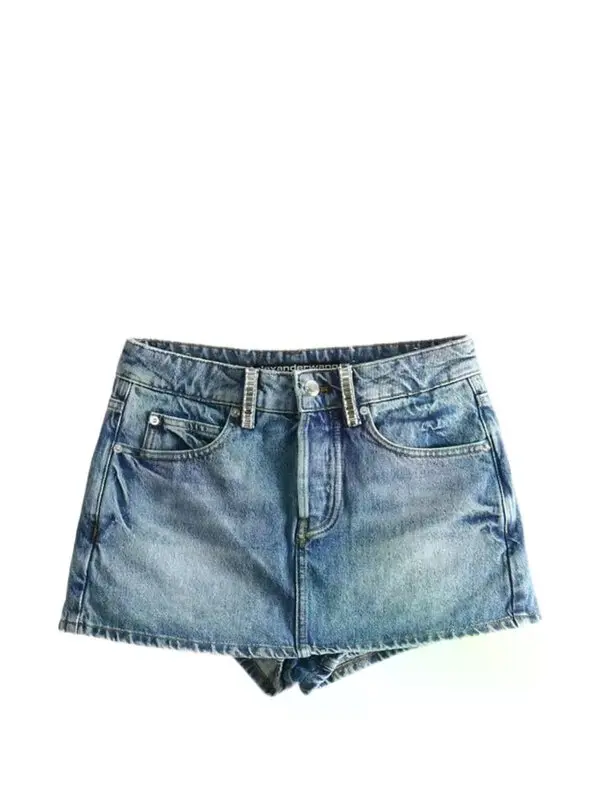 Alexander Wang Embellished Belt Loop Skort - Blue