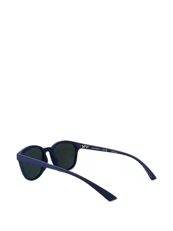 Emporio Armani Logo-plaque Square-frame Sunglasses