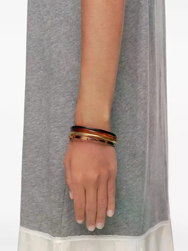 Bimba Y Lola Set Of 4 Matte Gold Tortoiseshell-effect Bracelets