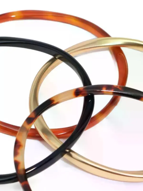 Bimba Y Lola Set Of 4 Matte Gold Tortoiseshell-effect Bracelets