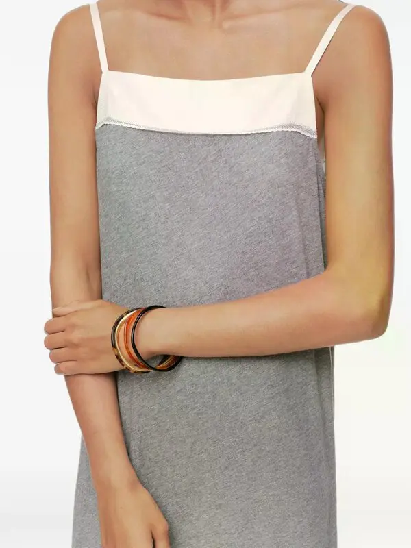Bimba Y Lola Set Of 4 Tortoiseshell-effect Bracelets With Matte Gold Finish