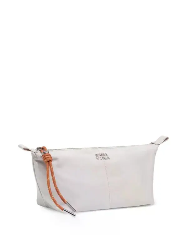 Bimba Y Lola Medium Sand Nylon Trapecio Make-up Case - Grey