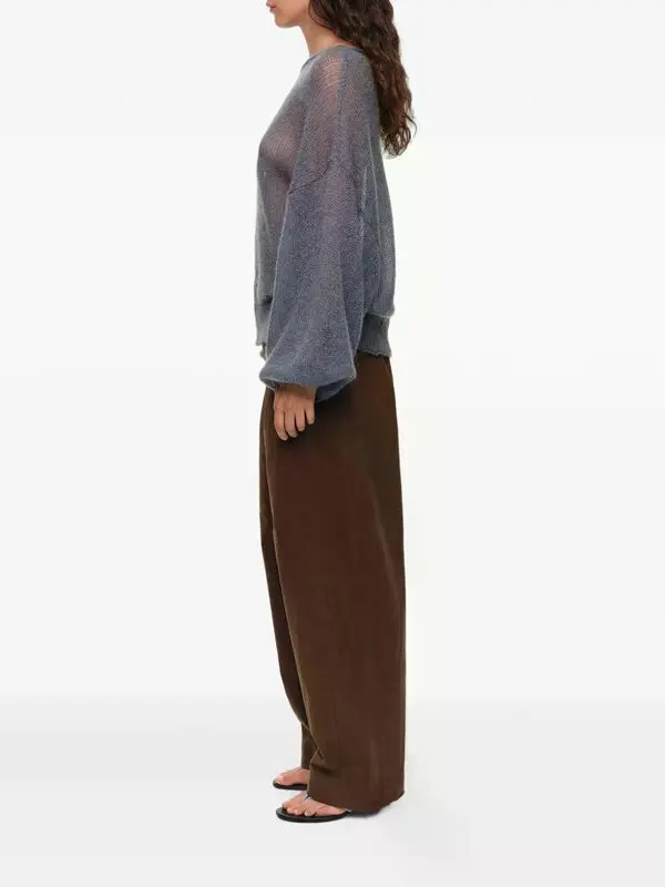 Bimba Y Lola Oak Barrel-leg Trousers With Adjustable Waist
