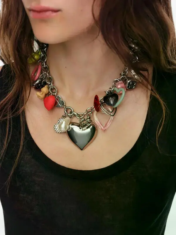 Bimba Y Lola Hearts-multicharm Necklace