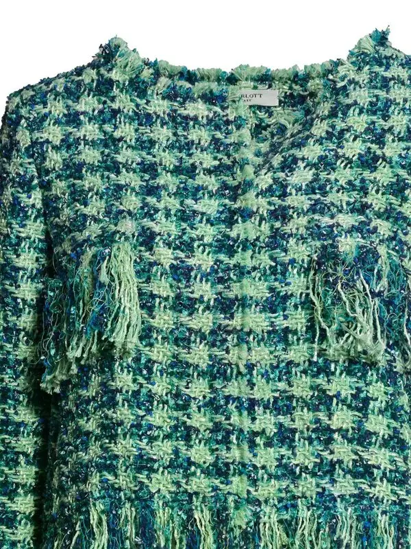 CHARLOTT Houndstooth Fringed Jacket