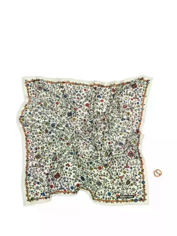 Bimba Y Lola Lime Lace Flowers Scarf Charm