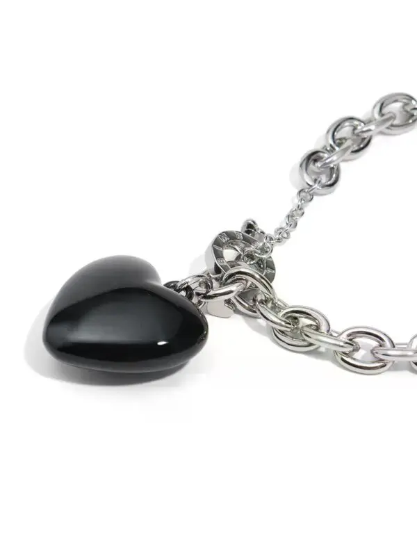 Bimba Y Lola Black Heart Chain Necklace