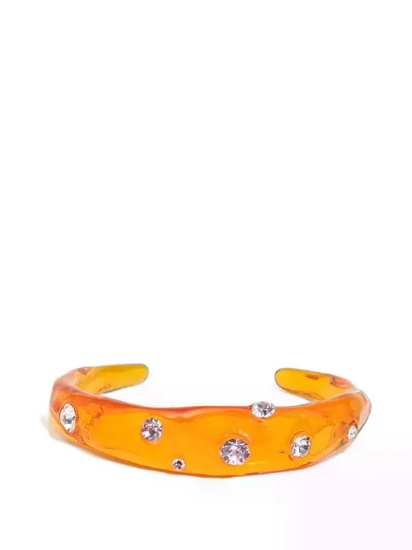 Bimba Y Lola Amber Resin And Crystals Rigid Bracelet