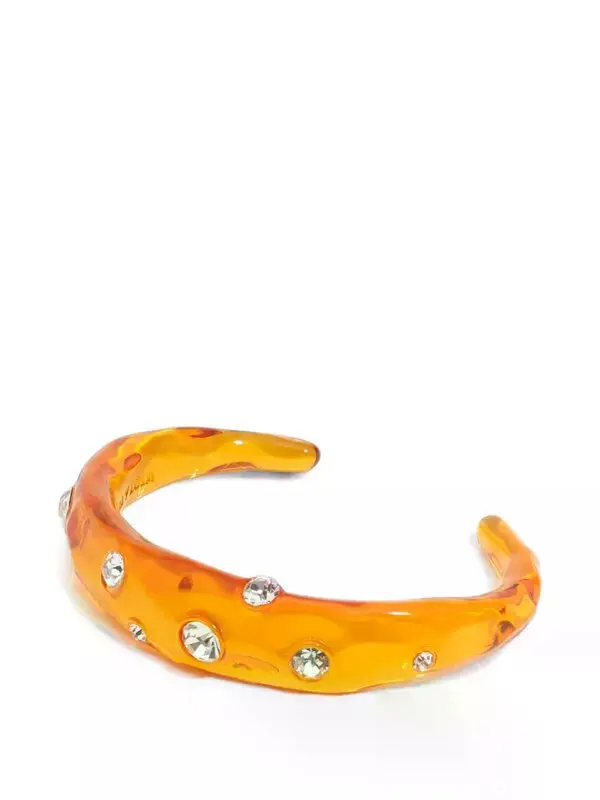 Bimba Y Lola Amber Resin And Crystals Rigid Bracelet