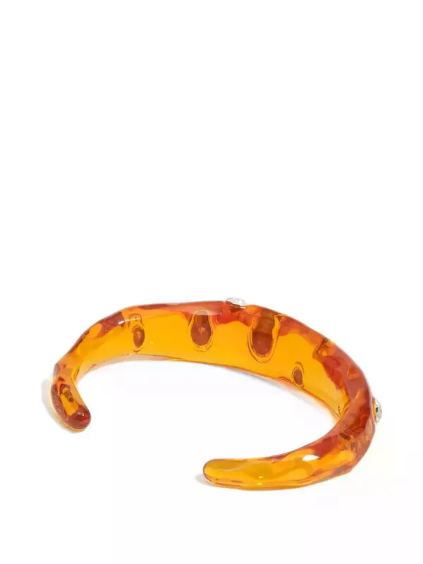 Bimba Y Lola Amber Resin And Crystals Rigid Bracelet