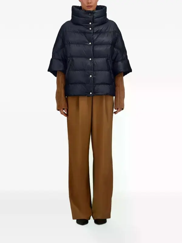 Herno Quilted High-neck Cape