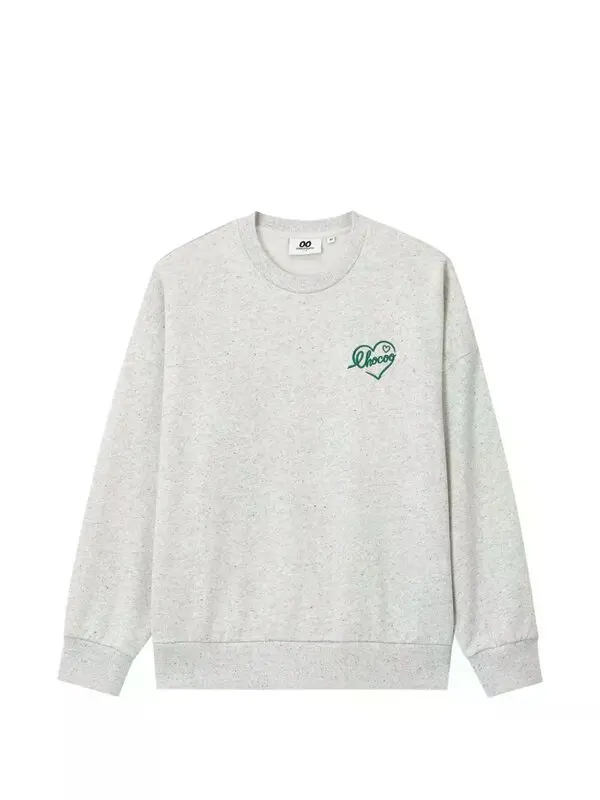 CHOCOOLATE Graphic Print Cotton Sweatshirt - Grey