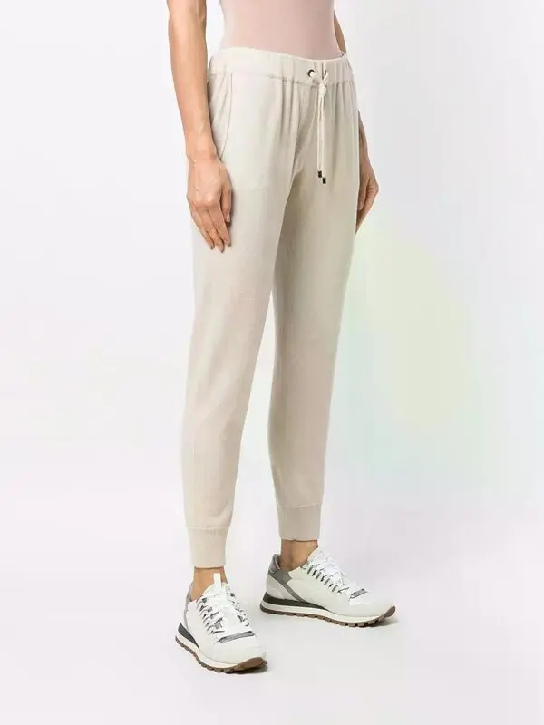 Brunello Cucinelli Cashmere Drawstring Track Pants - Neutrals