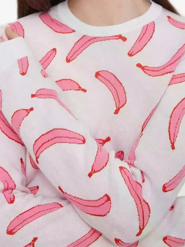 BENETTON Banana-print Intarsia Sweater