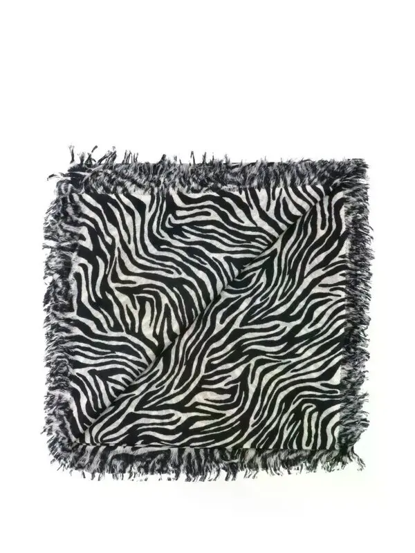 Isabel Marant Étoile Zebra-print Frayed Scarf