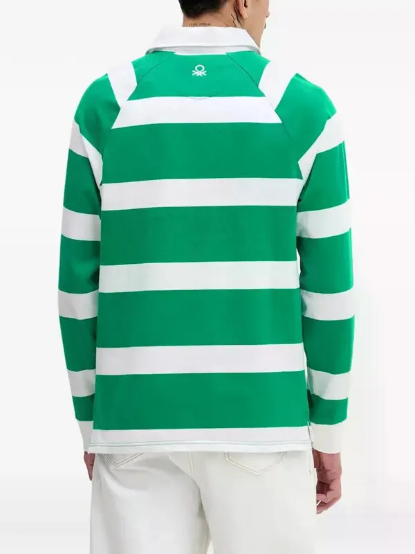 BENETTON X Stranger Things Striped Polo Shirt - Green