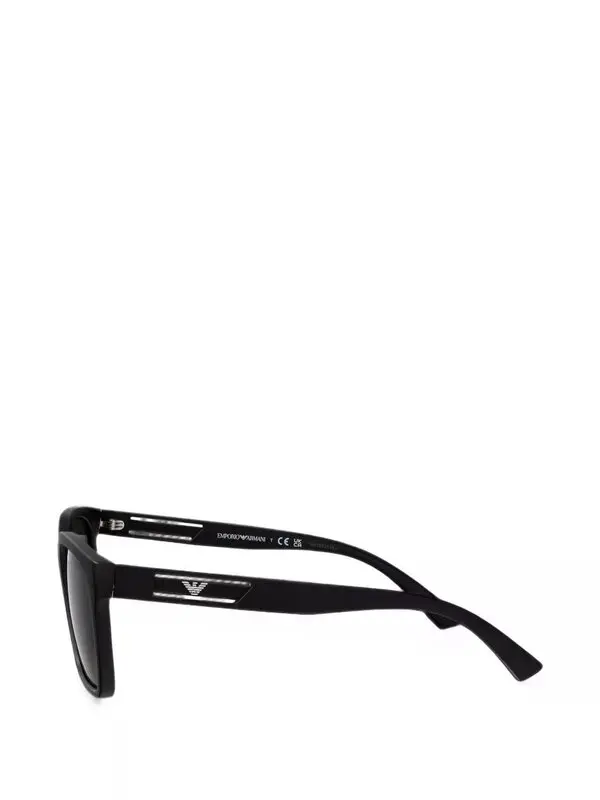 Emporio Armani Logo-plaque Square-frame Sunglasses