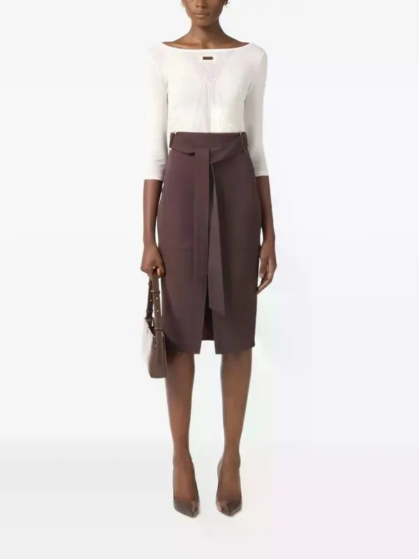Elisabetta Franchi Open-knit Top With Geometric Design