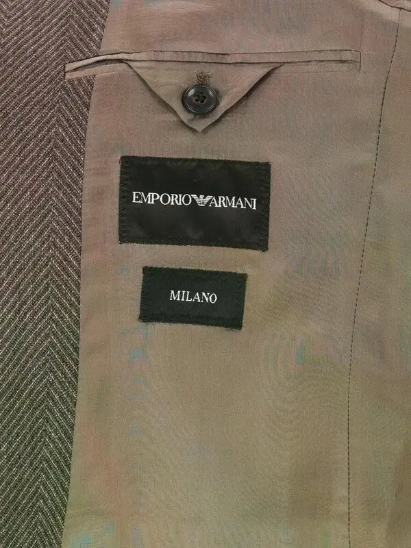 Emporio Armani Herringbone Single-breasted Suit