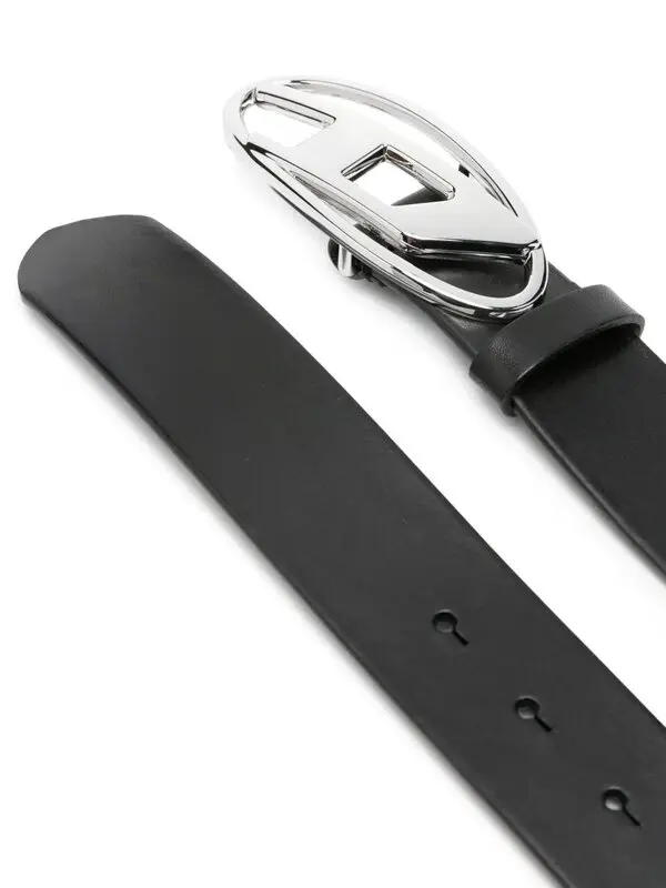 DIESEL® Oval D Plaque Belt - Black