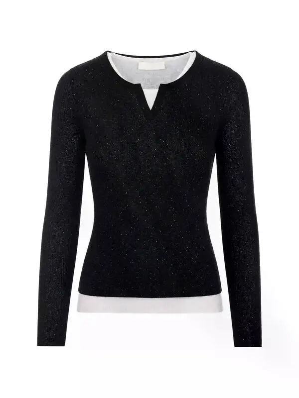 ELE Sequin-embellished Layered Sweatshirt