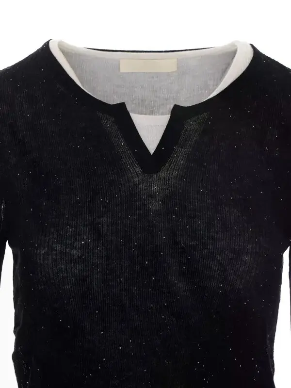 ELE Sequin-embellished Layered Sweatshirt