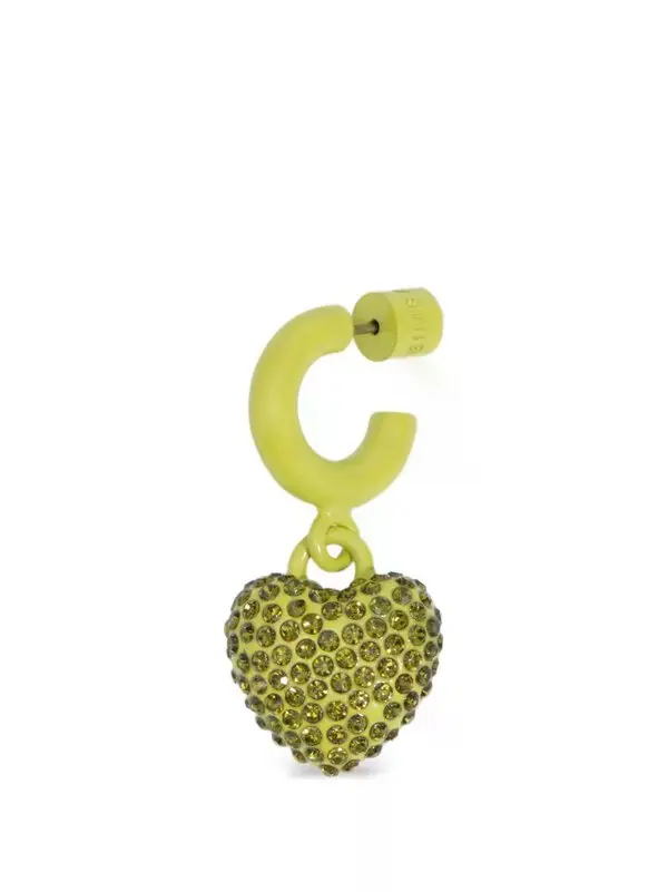 Bimba Y Lola Heart Crystal Hoop Earrings