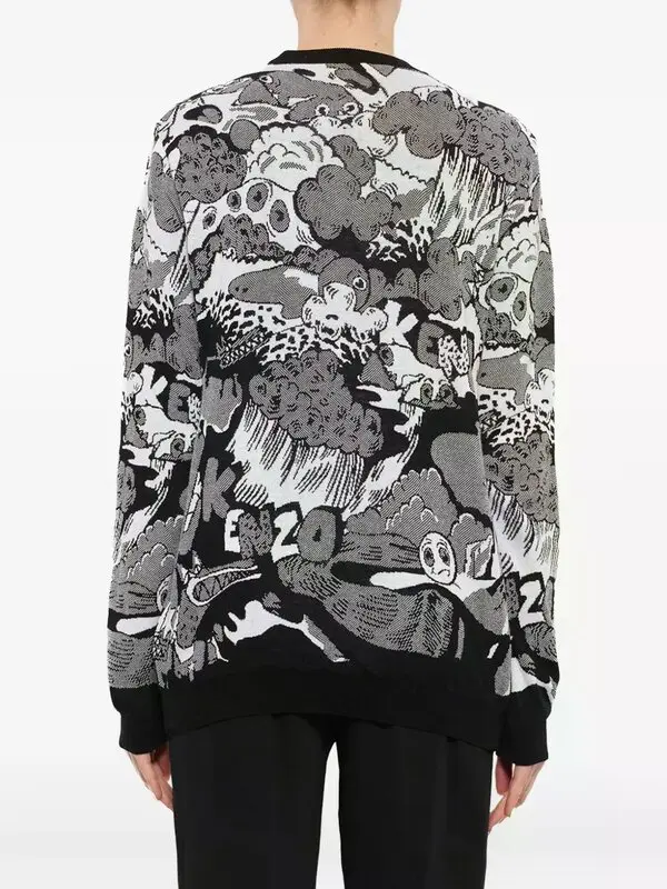 Kenzo Graphic Print Crewneck Sweatshirt