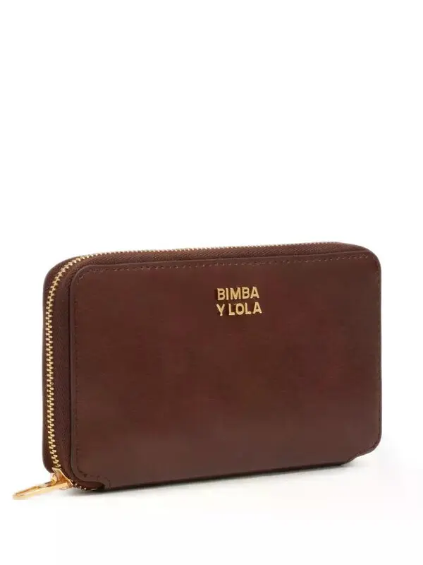 Bimba Y Lola Medium Dark Tan Leather Wallet - Brown