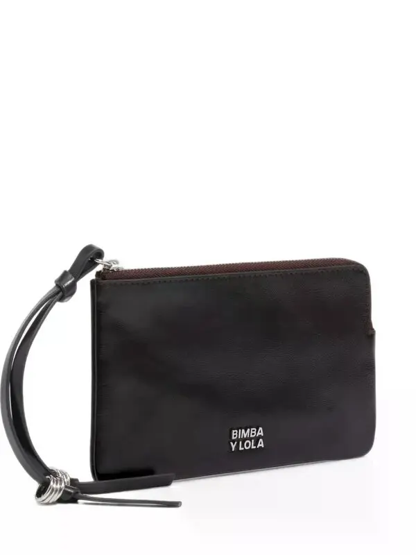 Bimba Y Lola Large Dark Burgundy Leather Coin Purse - Red